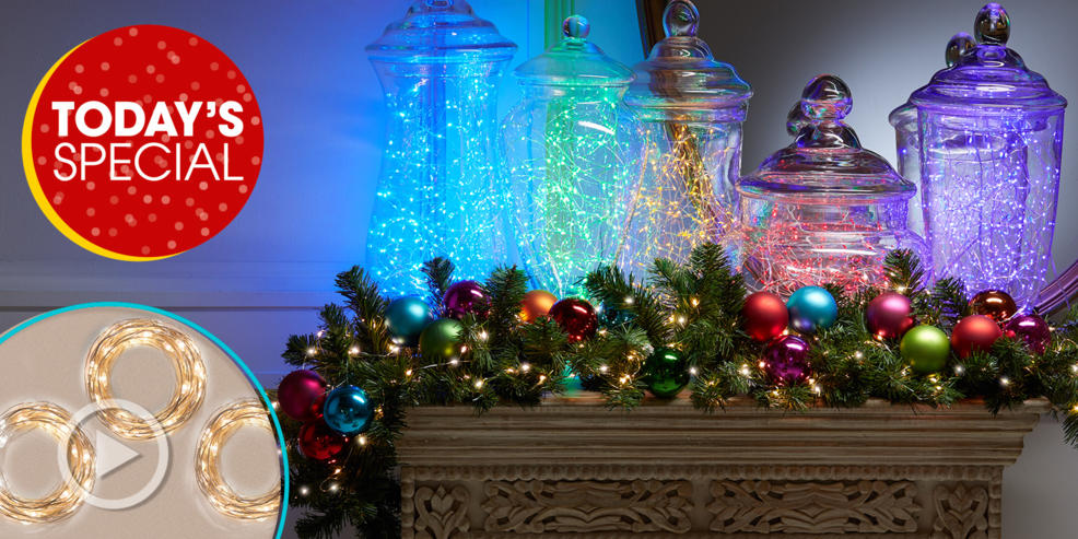 (HSN) Winter Lane Set of 3 Indoor/Outdoor Multifunction 10' Micro LED ...