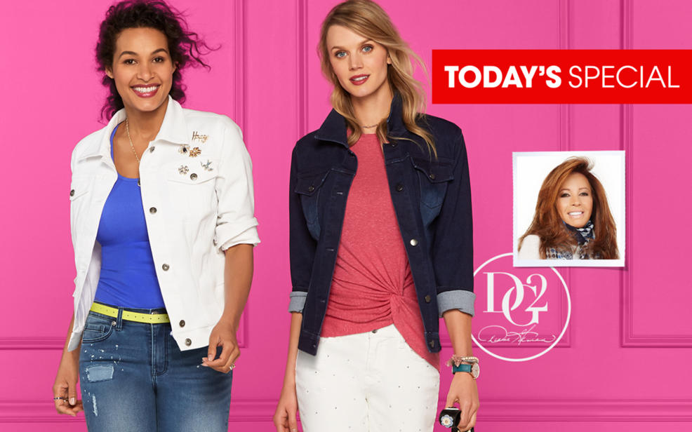 (HSN) DG2 by Diane Gilman Virtual Stretch Classic Denim Jacket ...