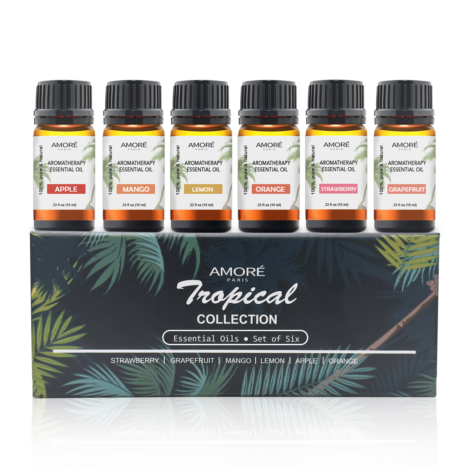 Amore Paris Tropical Collection 100% Essential Oil Gift Set (6-Piece ... Amore Paris Tropical Collection 100% Essential Oil Gift Set (6-Piece ...
