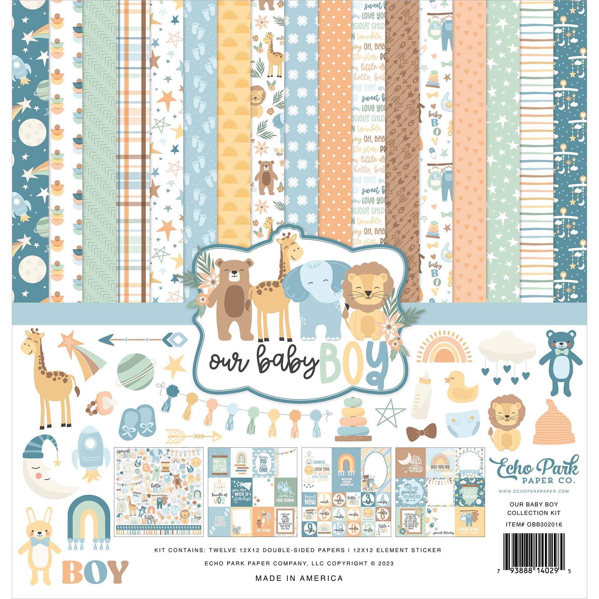 Echo Park Collection Kit 12" x 12"- Our Baby Boy - 21148895 | HSN