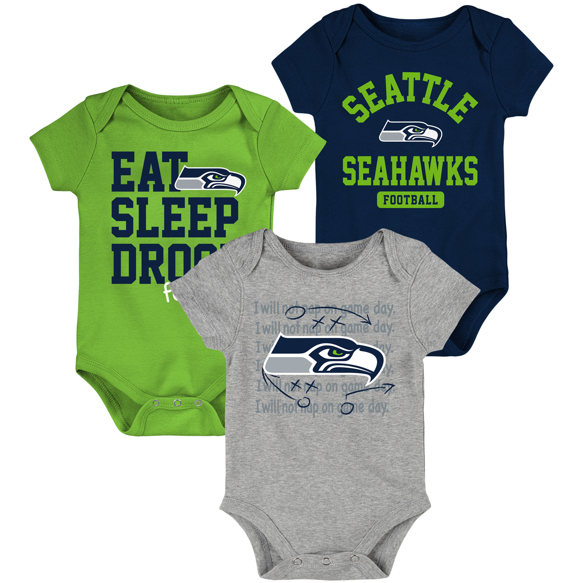 Officially Licensed NFL Newborn & Infant Bodysuit 3pcs. - 10089950 | HSN