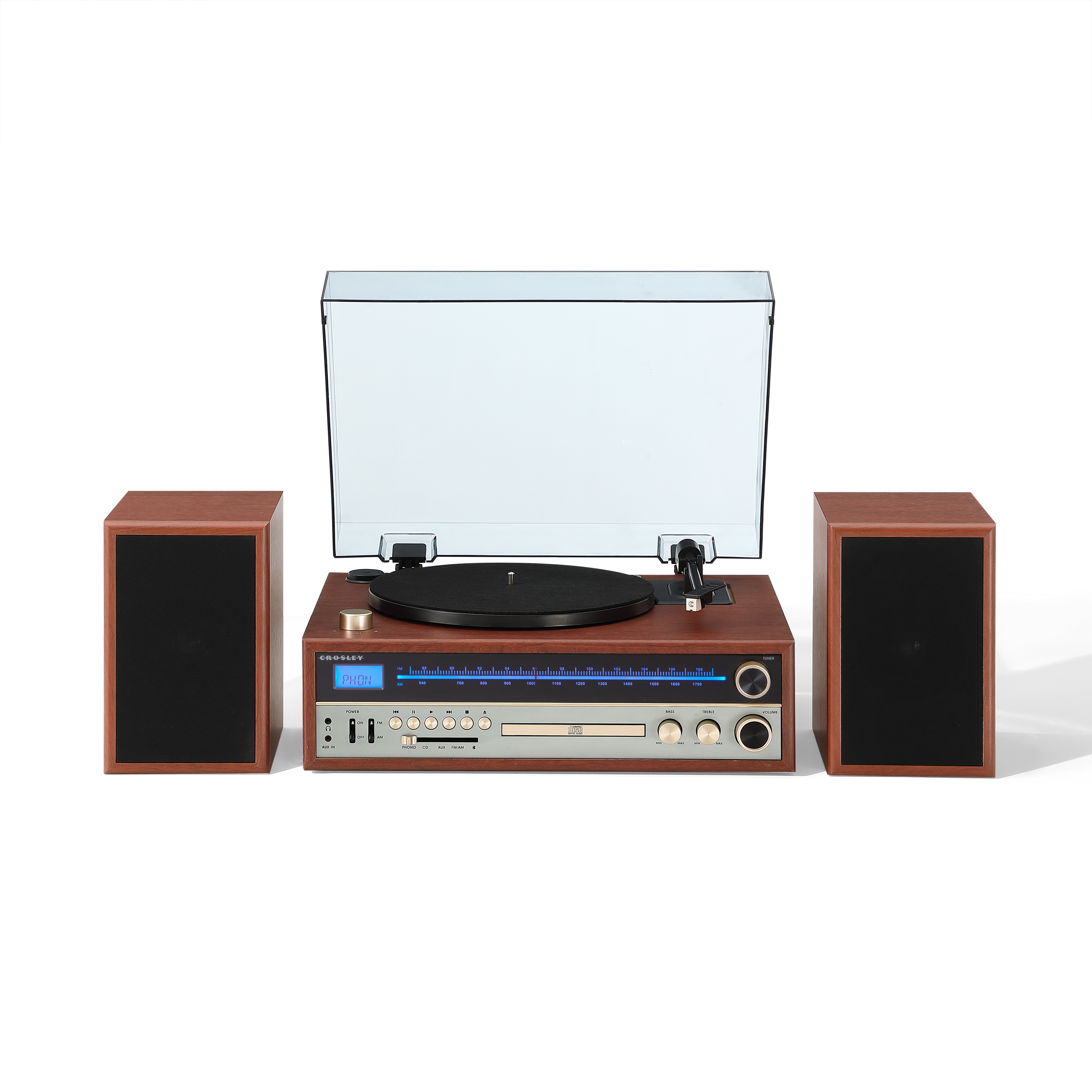 1975T Record Player With Speakers - Walnut | HSN