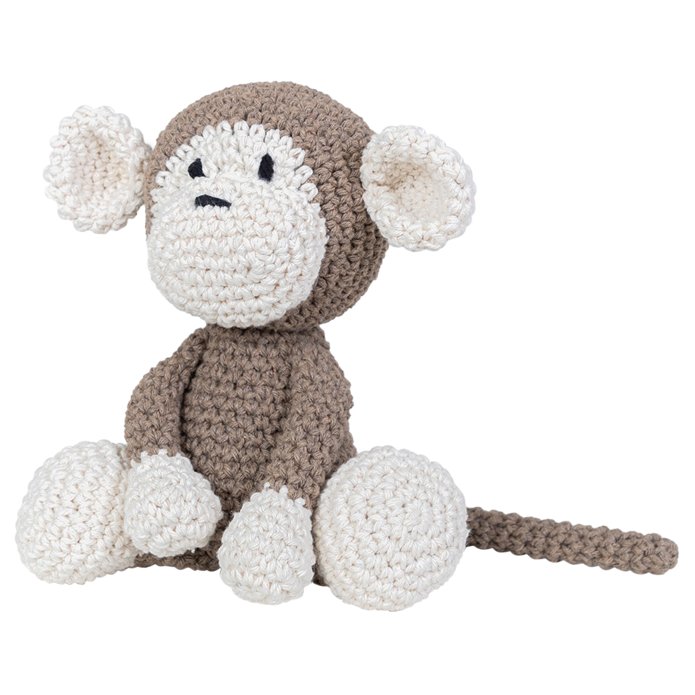 Hoooked Amigurumi DIY Kit w/Eco Barbante Yarn-Monkey Mace - Taupe | HSN
