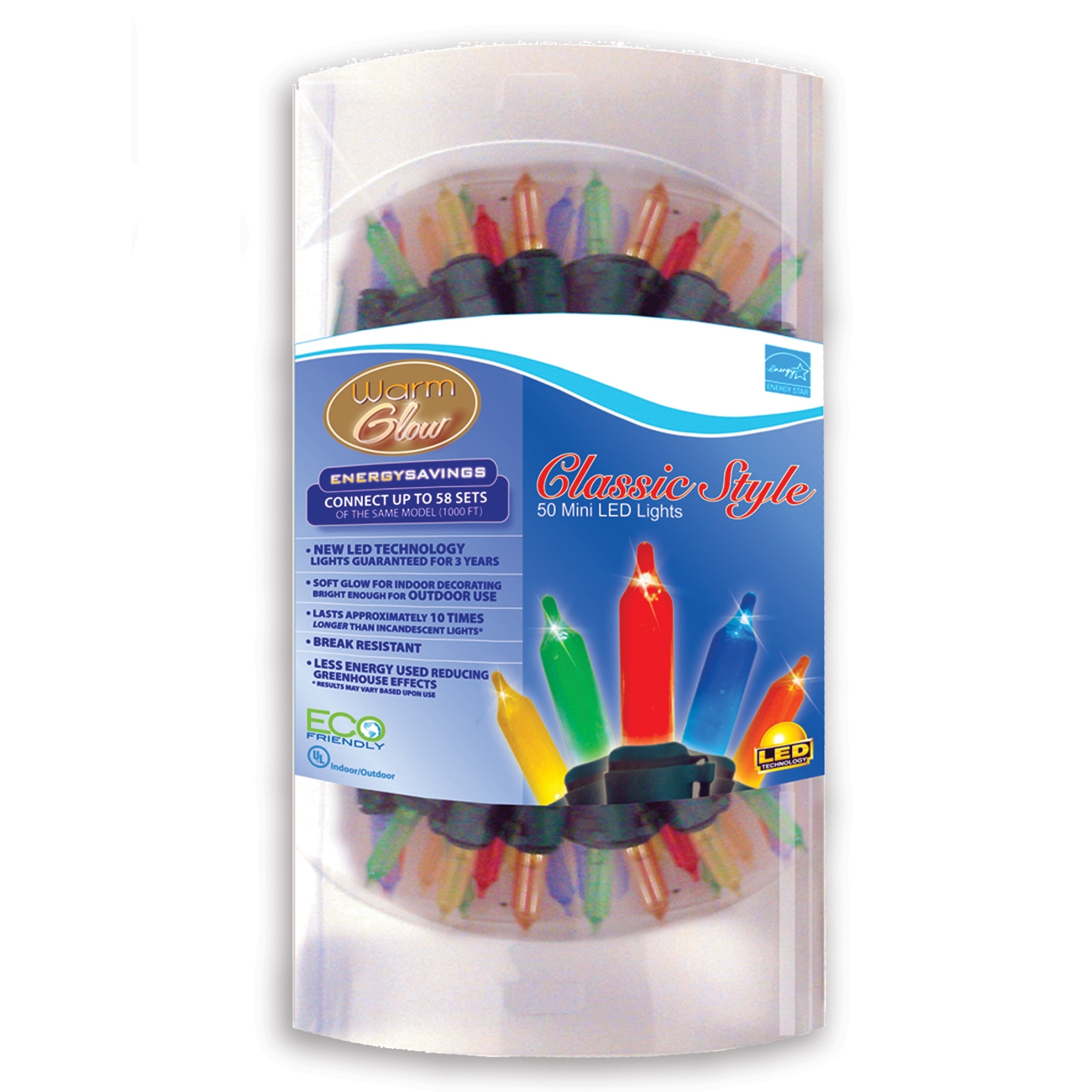 50-LED Warm Glow Multicolor Traditional Mini Light Set - 6611947 | HSN