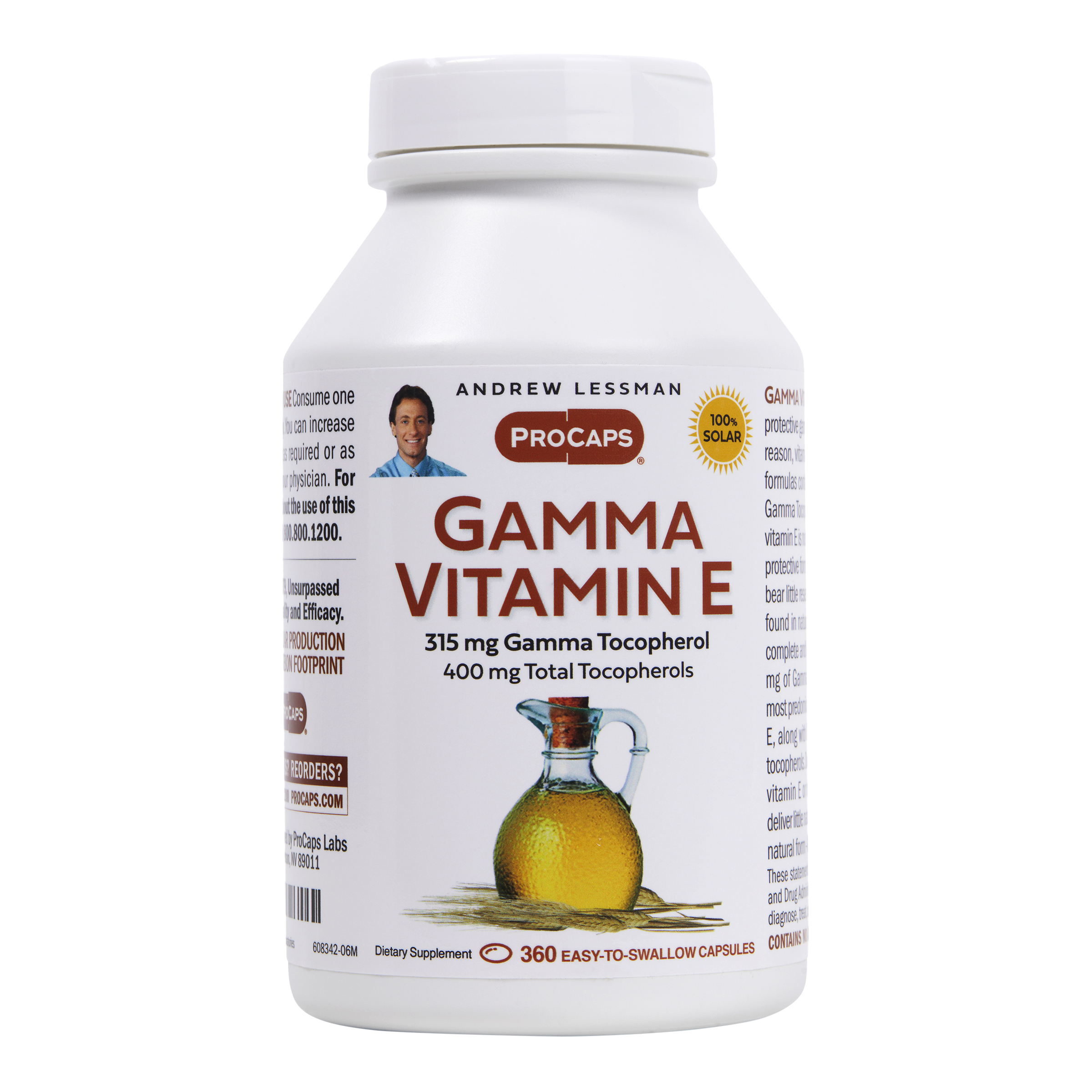 Andrew Lessman Gamma Vitamin E - 360 Capsules | HSN