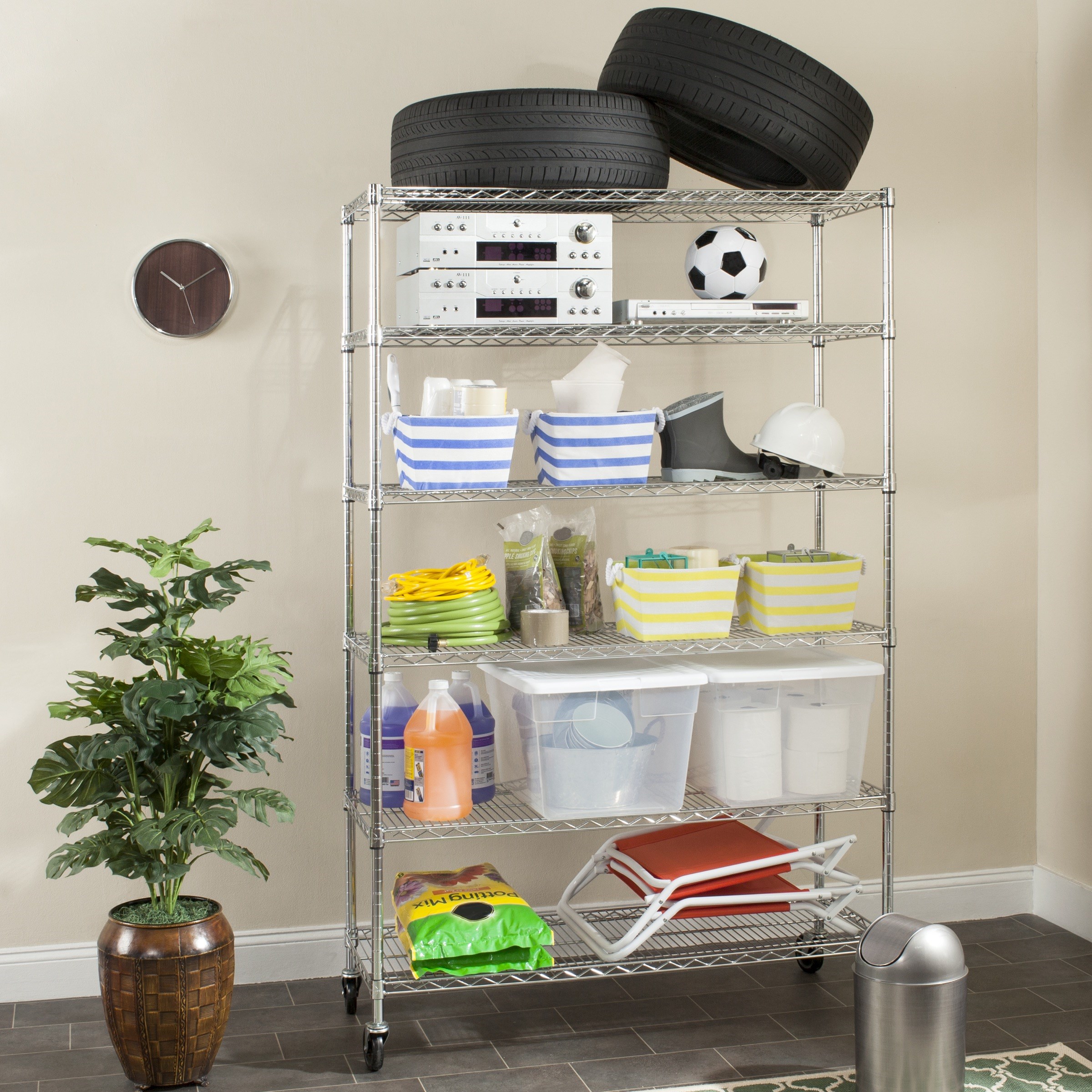 Happimess Juliet 6-Tier Heavy Duty Wire Rack - Chrome - 8273050 | HSN