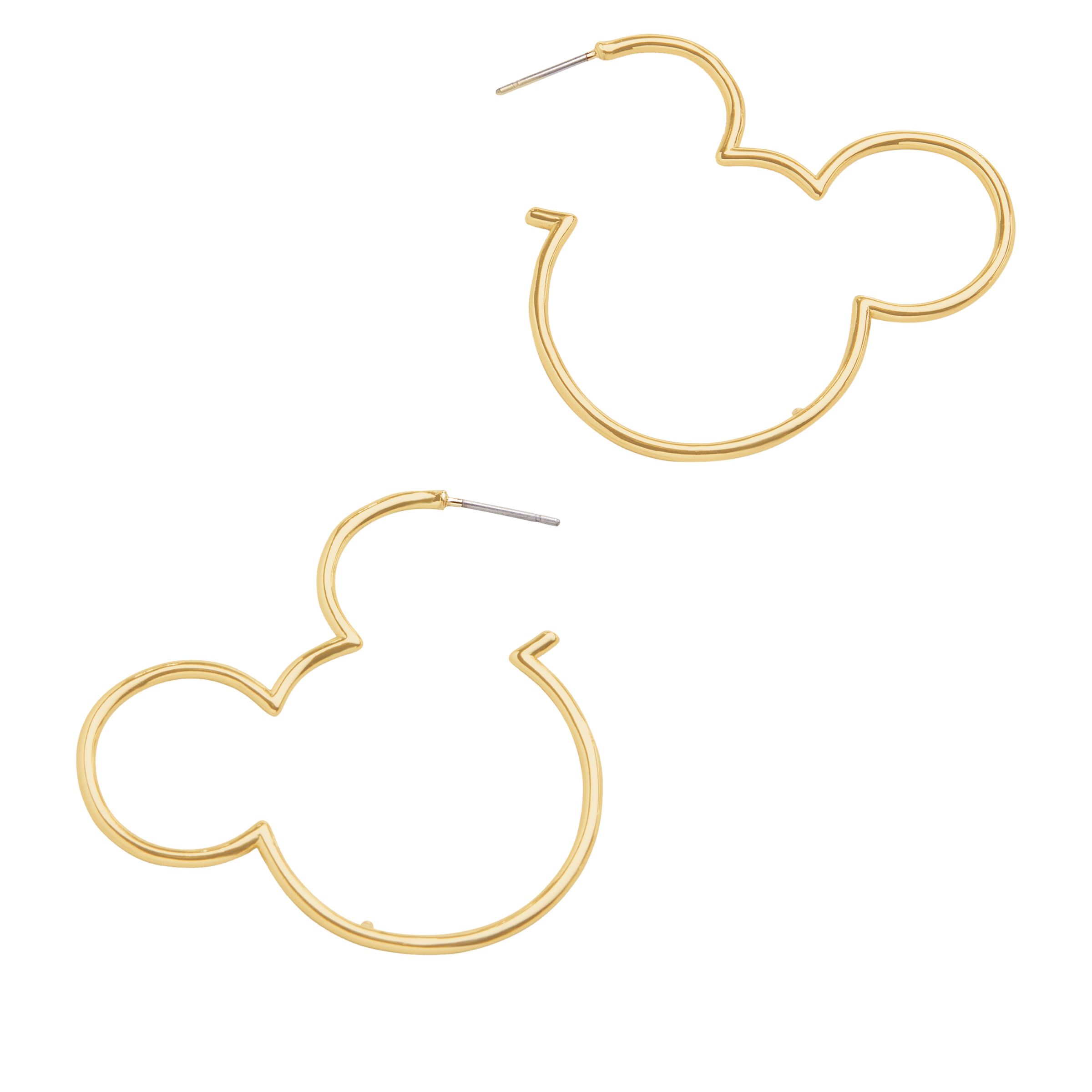 BAUBLEBAR Disney Mickey Mouse Goldtone Wire Hoop Earrings | HSN