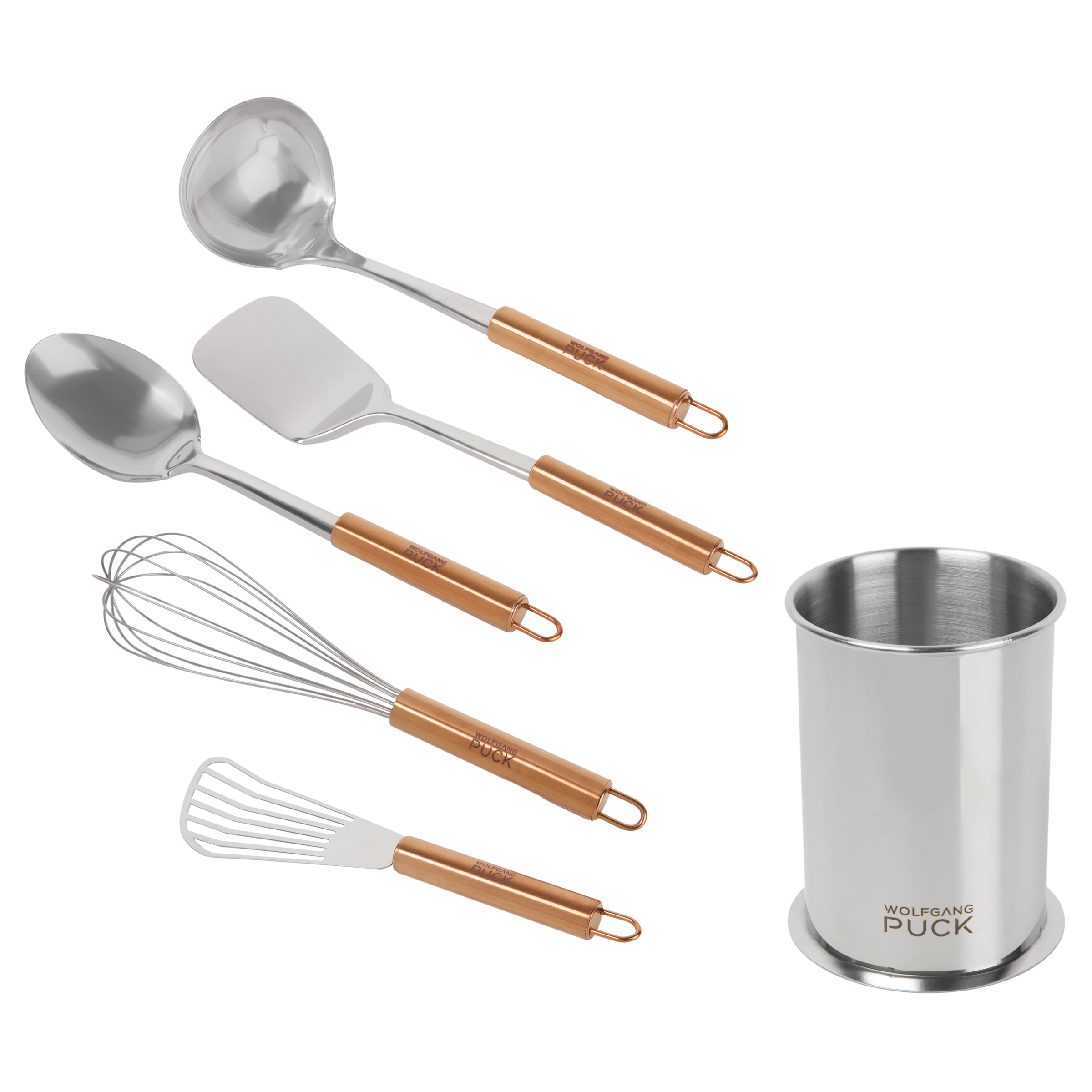 Wolfgang Puck 6-piece Stainless Steel Utensil Set with Canister ...