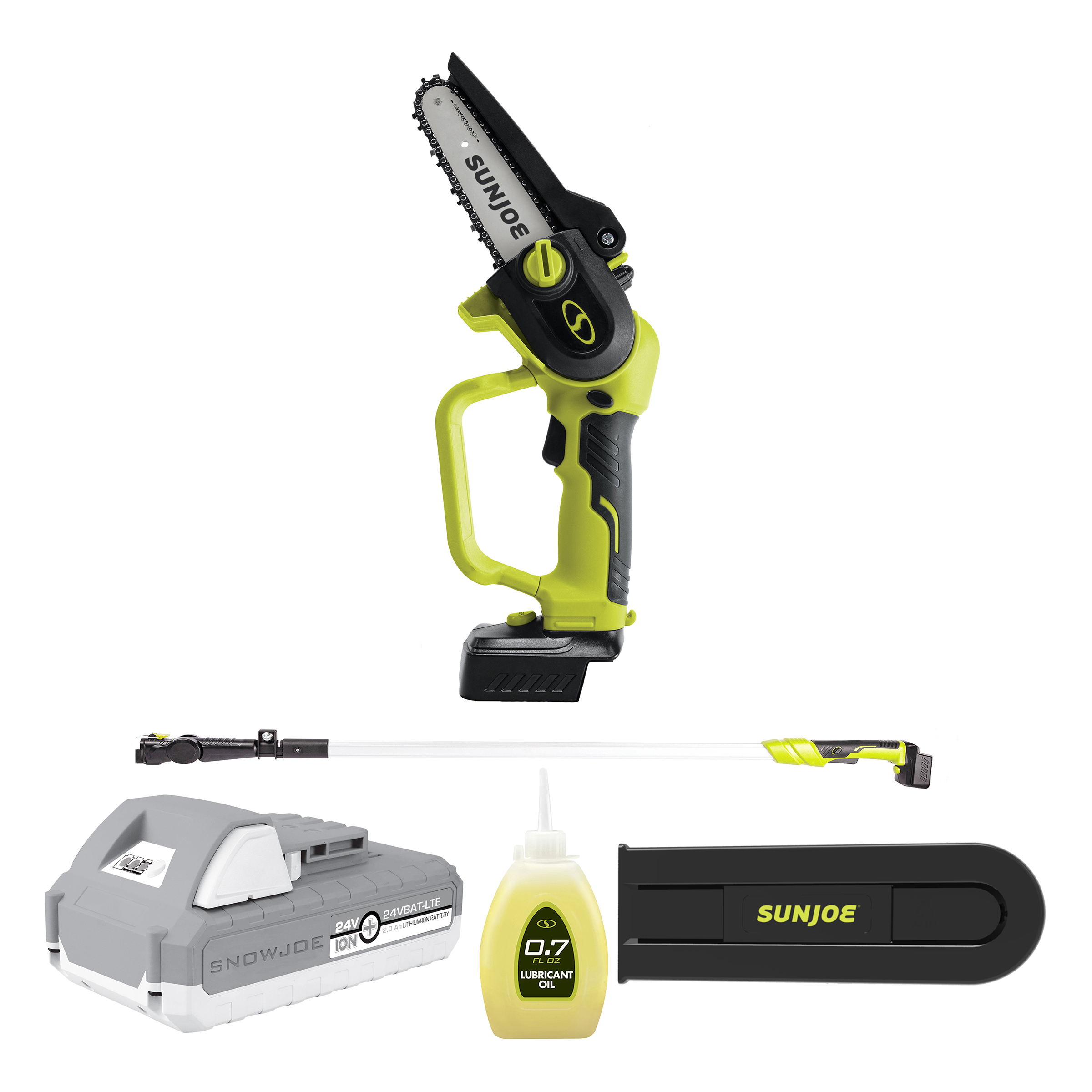 Sun Joe 24-Volt Cordless Handheld & Long Reach Chainsaw | HSN