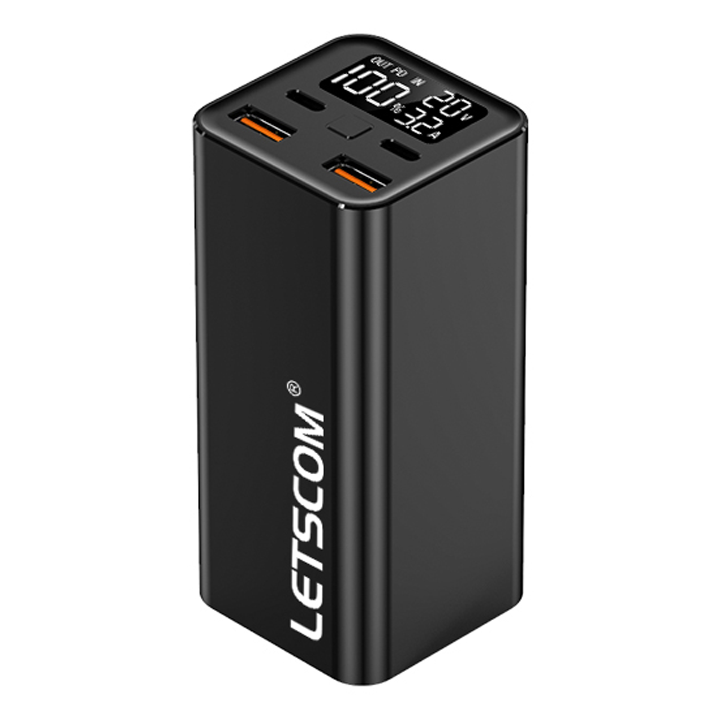 Letscom 20KmAh 65W Fast Charge Portable Power Bank with LED Screen ...