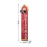 Glitzhome 42" Wooden "Merry Christmas" Vertical Barn Shaped Sign ...