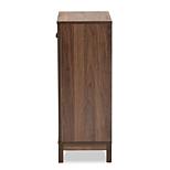 Wholesale Interiors Nissa Wood 2-Door Shoe Storage Cabinet | HSN