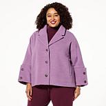 WynneLayers Dolman Sleeve Melton Jacket | HSN