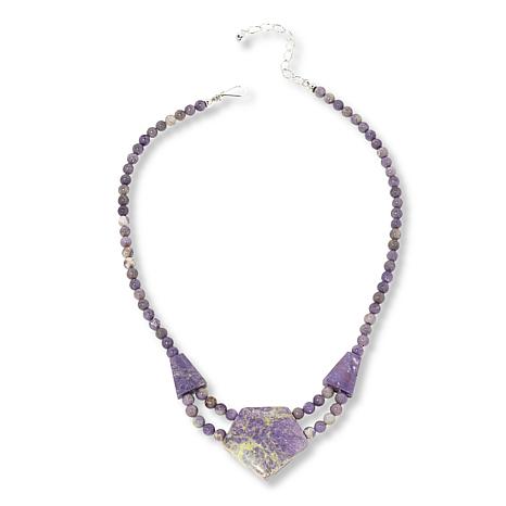 Jay King Sterling Silver Mexican Purple Opal 18" Necklace | HSN