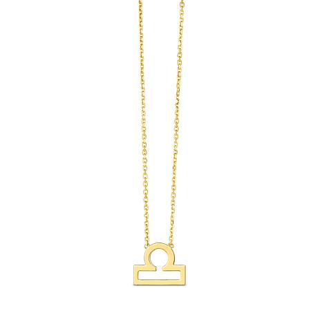 14K Yellow Gold Zodiac Sign Necklace - 10090959 | HSN