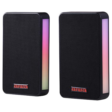 Aiwa Aura Light-Up Wall Speaker 2-pack - 23613600 | HSN