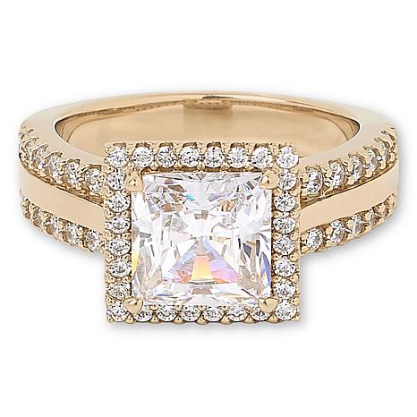 "As Is" Radiance by Absolute™ 5.25ctw Colorful Square Halo Ring | HSN