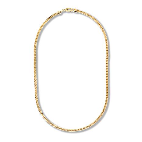 Bellezza Bronze Diamond-Cut Squared Wheat Chain Necklace - 10093595 | HSN