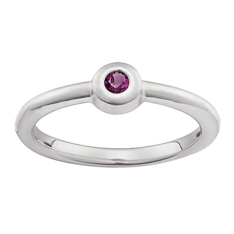 Birthstone Crystal Round Stackable Ring - 10073292 | HSN