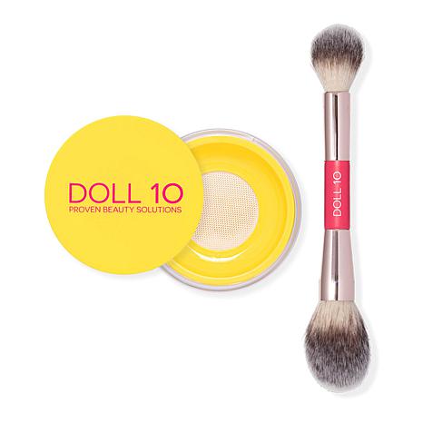 Doll 10 Doll Skin Yellow Power Brightening Treatment Powder w/Brush | HSN