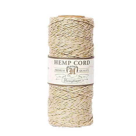 Hemptique #20 Metallic Hemp Cord Spools 50G - Metallic Natural & Gold ...
