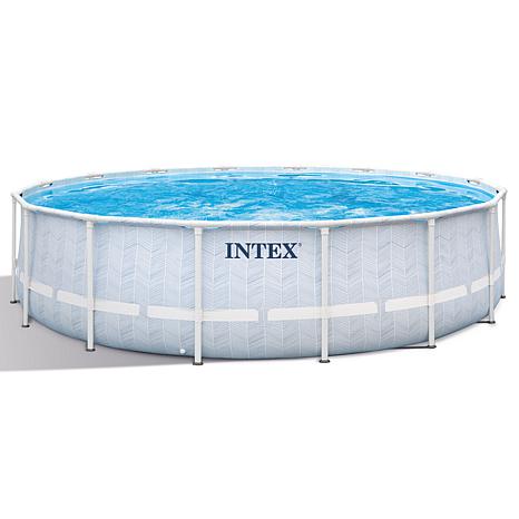 Intex 16' x 48" Prism Frame Chevron Premium Pool Set - 23227572 | HSN