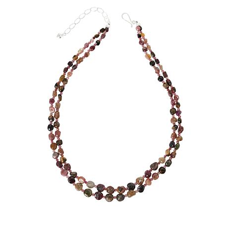 Jay King Sterling Silver Multicolor Tourmaline 2-Strand Necklace | HSN