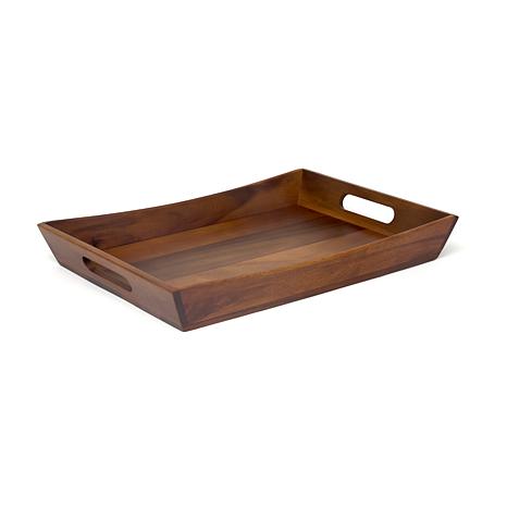 Lipper Acacia Curved Serving Tray - 23066869 | HSN
