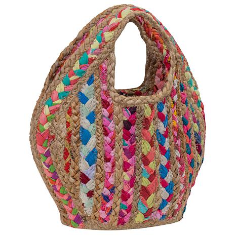 Magid Petite Striped Jute Tote - 20539558 | HSN