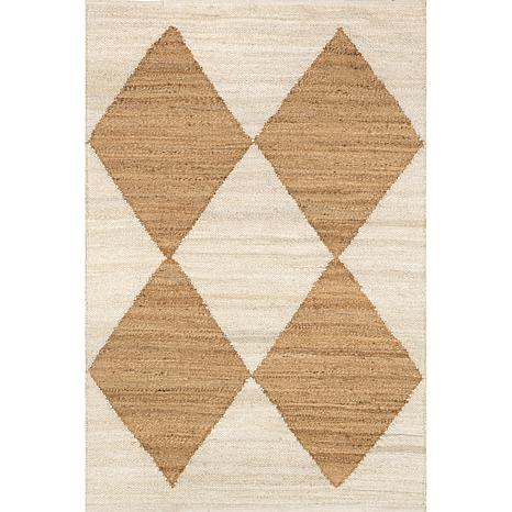 nuLOOM Pandora 6' x 9' Diamond Jute Area Rug | HSN