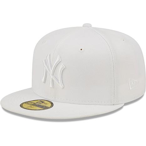 Officially Licensed MLB Men's New Era White Fitted Hat - Dodgers ...