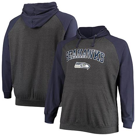 Officially Licensed NFL Men College Navy Big & Tall Raglan - Seahawks ...