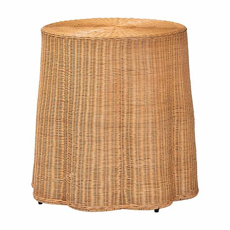 Palm Console Table with Woven Rattan and Metal Frame | HSN