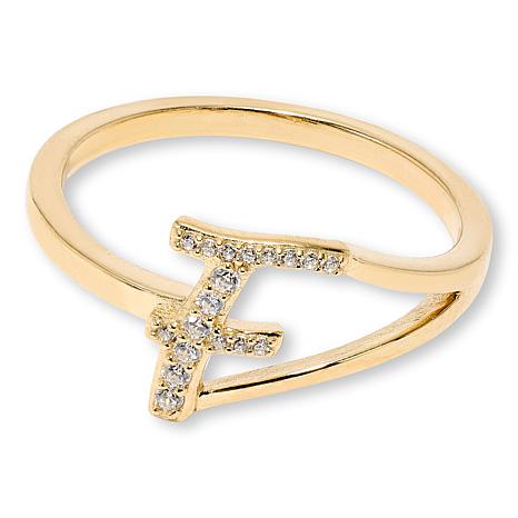 Radiance by Absolute™ Simulated Diamond Initial Ring | HSN