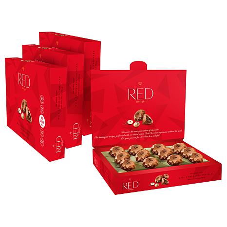 RED Chocolate 4 Boxes Diamond Truffles | HSN