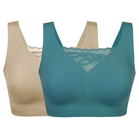 Rhonda Shear 2-pack Body Bra with Lace Inset - 23375600 | HSN