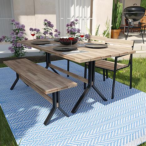 Southern Enterprises Villanda Slatted Outdoor Dining Table - 20769082 | HSN