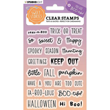 Studio Light SS Clear Stamp Quotes Small Boo-tiful Sweet Stories 28 PC ...