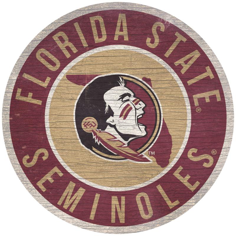 Officially Licensed NCAA Florida State 12" Wood Circle - 9798650 | HSN