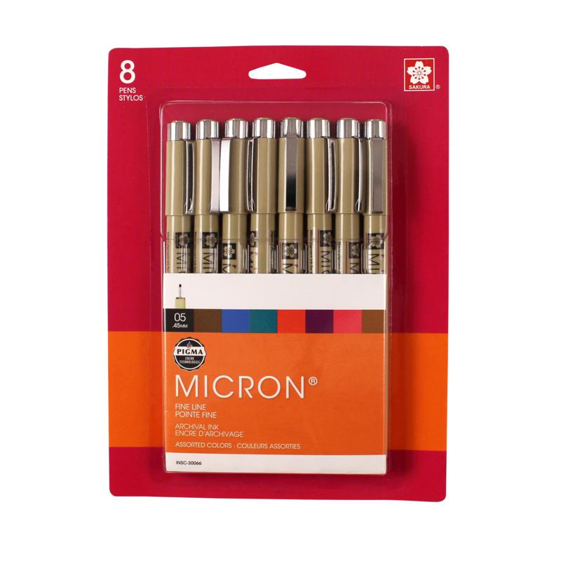 SAKURA Pigma Pen Set - Micron (05) Assorted Colors 8-Pack - 9835502 | HSN
