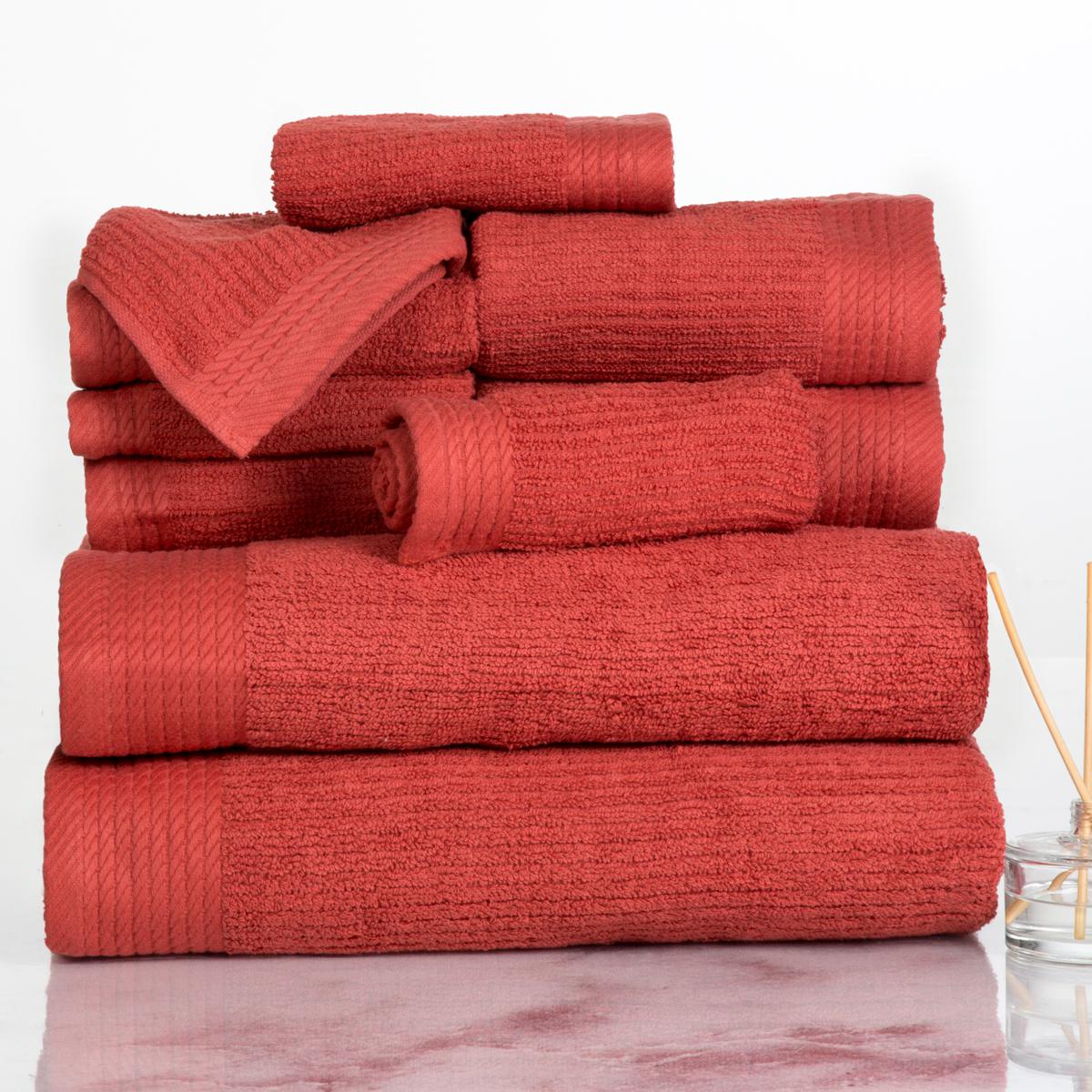 Lavish Home Ribbed 100% Cotton 10-piece Towel Set | HSN