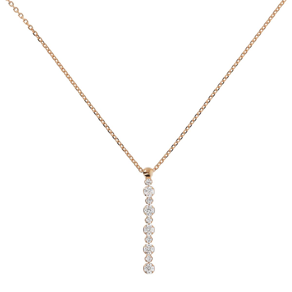 Radiance by Absolute™ 18" Sterling Silver Linear Drop Necklace ...
