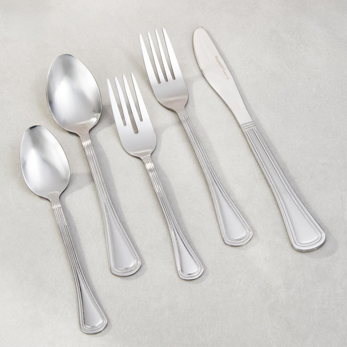 BergHOFF Two-Tone Matte 20pc Flatware Set 18/0 SS, Service for 4 | HSN