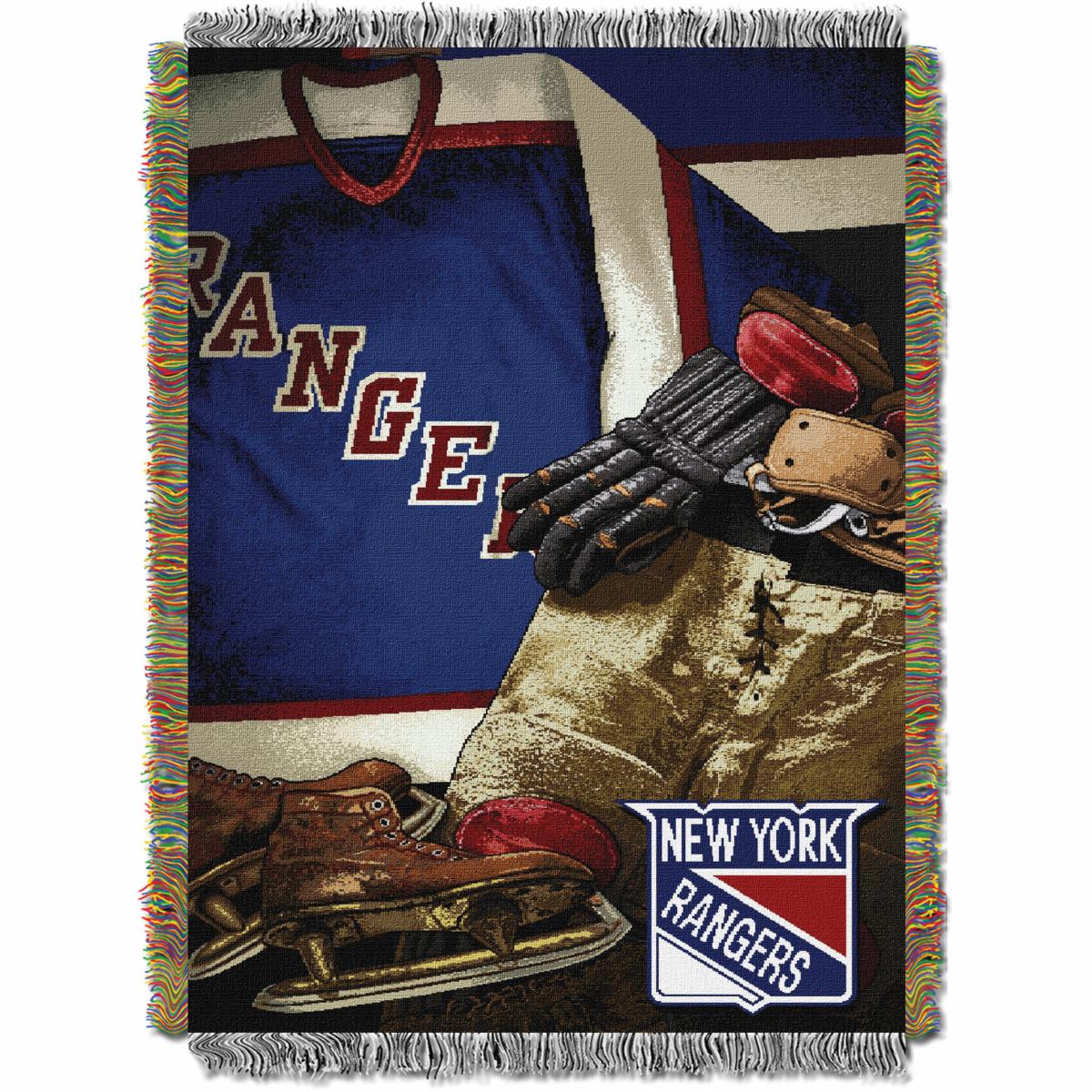 Officially Licensed NHL Vintage Woven Tapestry Throw Blanket - Rangers ...