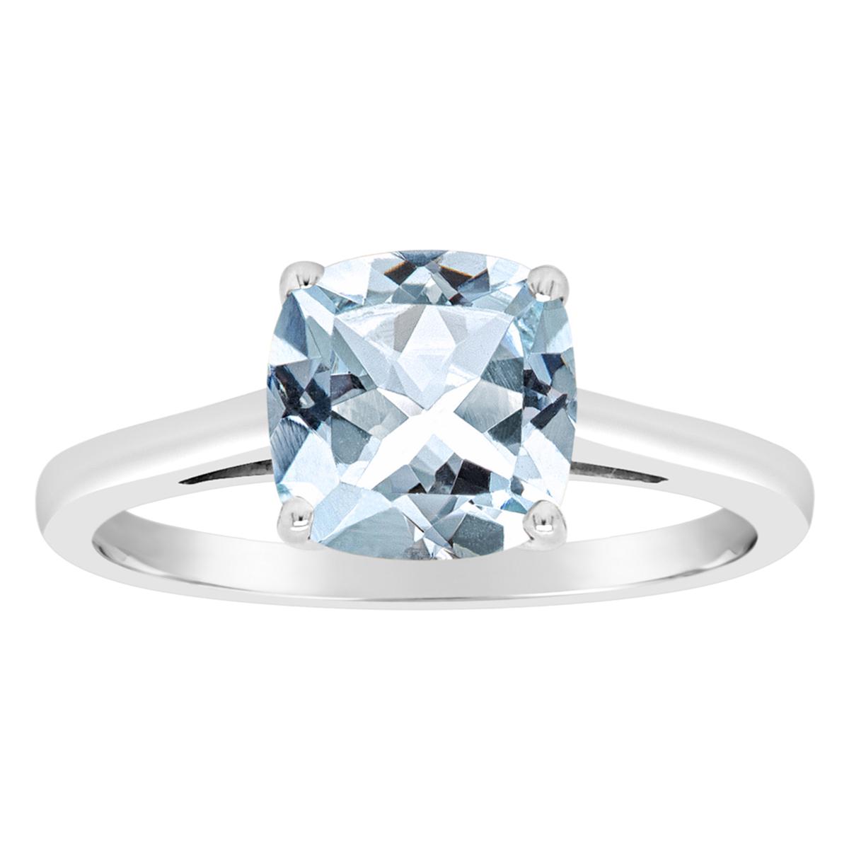 Sterling Silver 8mm Cushion-Cut Gemstone Ring - 20230068 | HSN