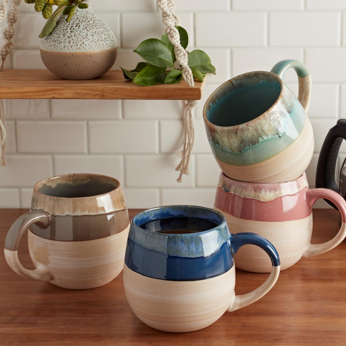 Tabletops Gallery 26oz. Assorted Tuscon Mugs - Set of 4 | HSN