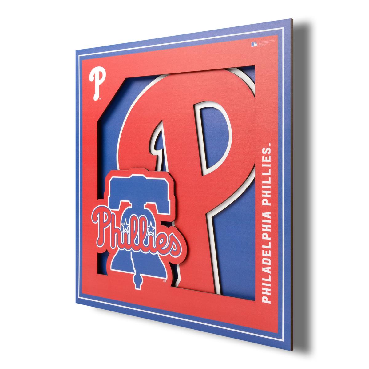 Officially Licensed MLB 3D Logo Series 12 x 12 Wall Art - Philadelphia ...