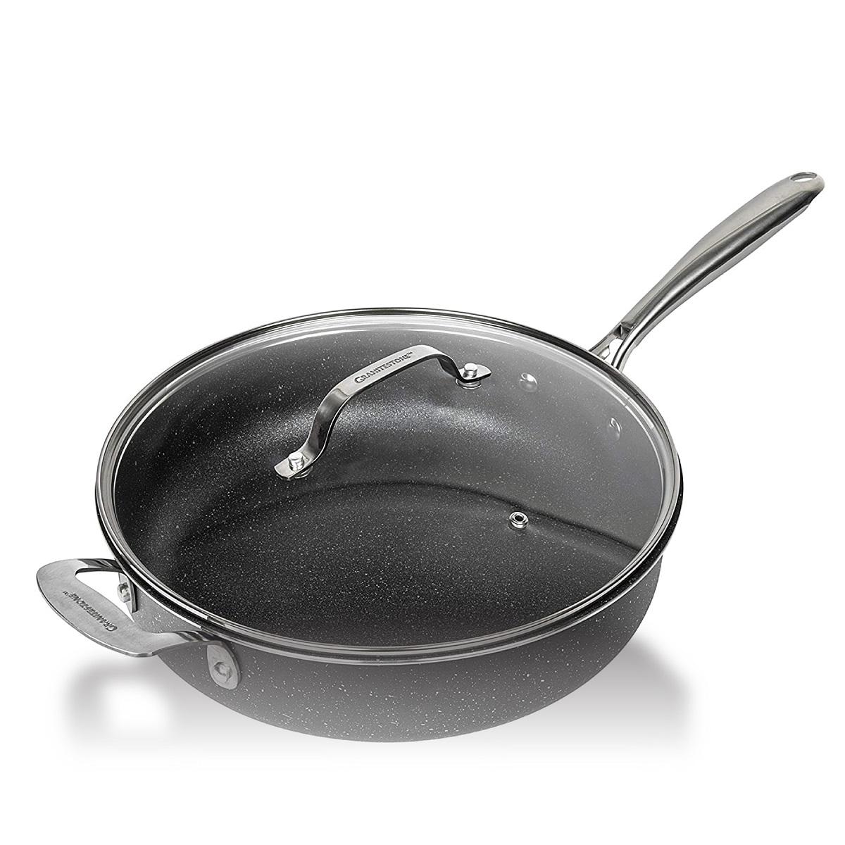 Granitestone 5.5 Qt. Nonstick Jumbo Cooker with Lid and Helper Handle | HSN