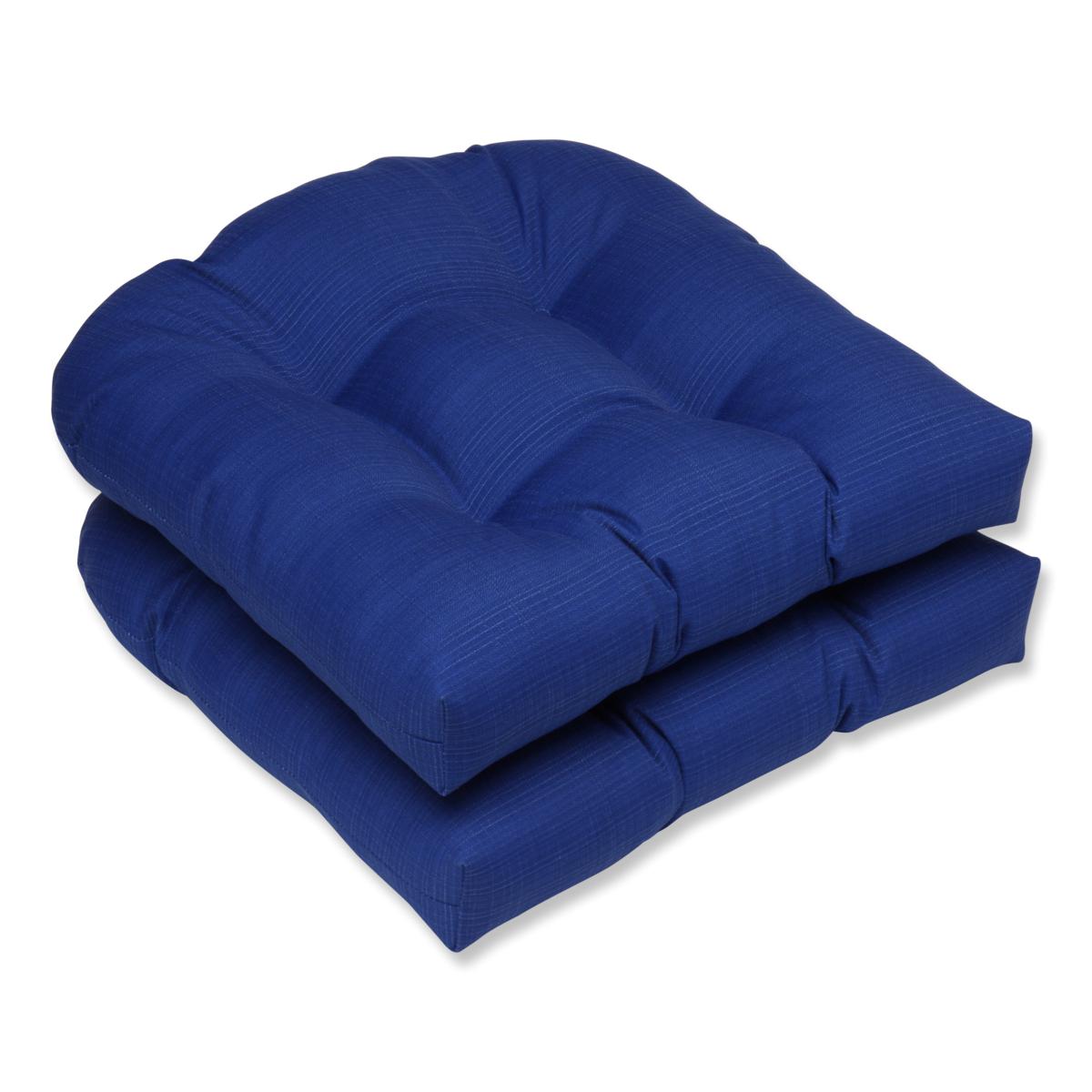 Pillow Perfect Outdoor Fresco Wicker Seat Cushion Set - Blue - 20636928 ...
