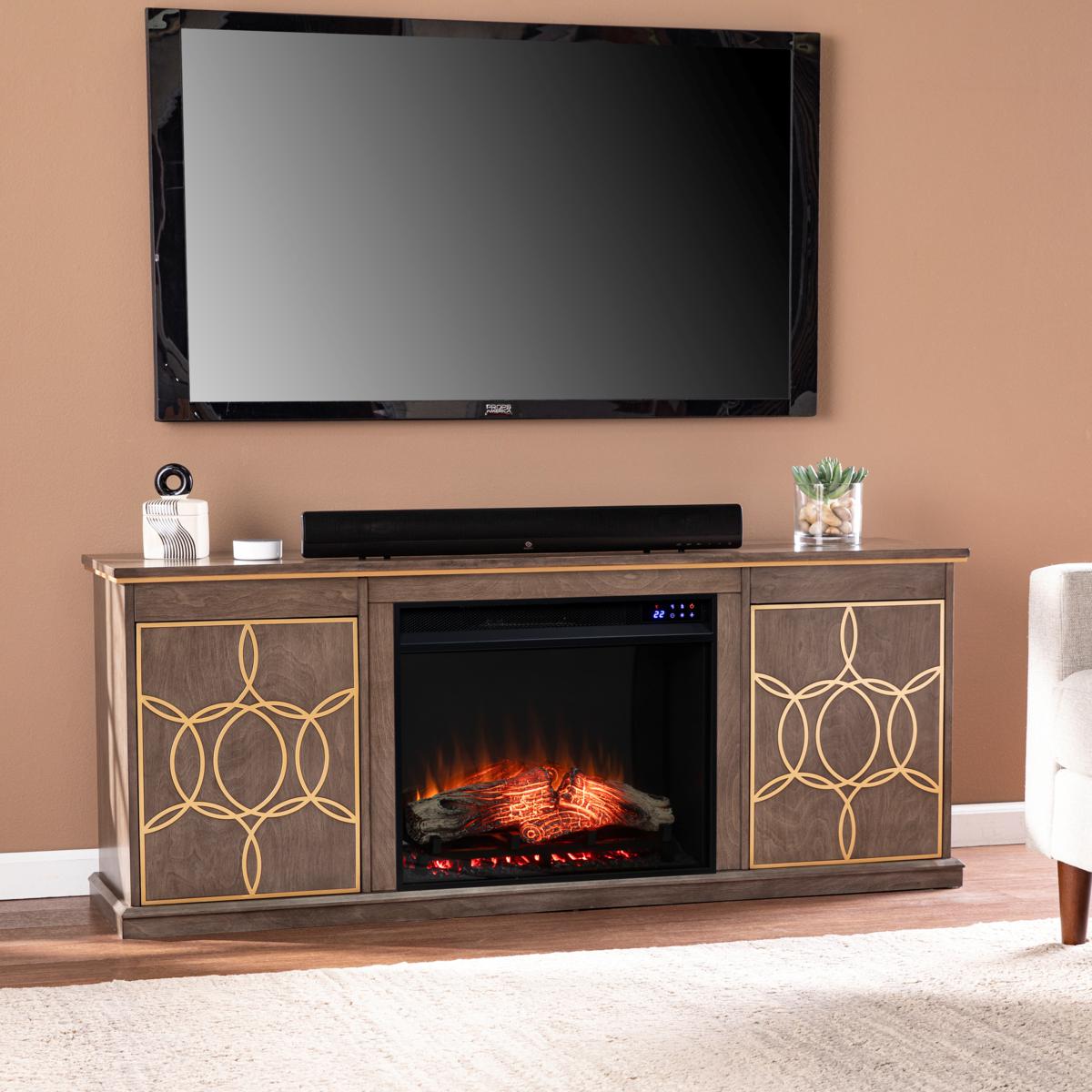 Southern Enterprises Dashton Touch Screen Electric Fireplace Console ...